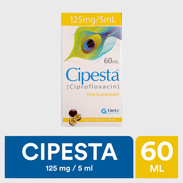 Cipesta 125mg/5ml Syrup – Ciprofloxacin Suspension | Oxygen Pharmacy