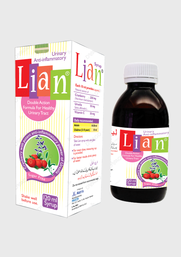 Lian 120ml Syrup – UTI Prevention with Cranberry | Oxygen Pharmacy